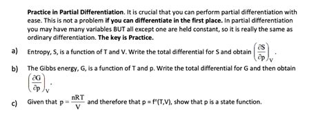 Solved Practice In Partial Differentiation It Is Crucial Chegg Com