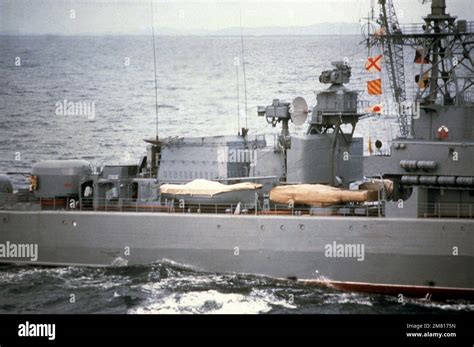 A Starboard Amidships View Of The Soviet Krivak Ii Class Guided Missile Frigate Rezvy Ffg 942