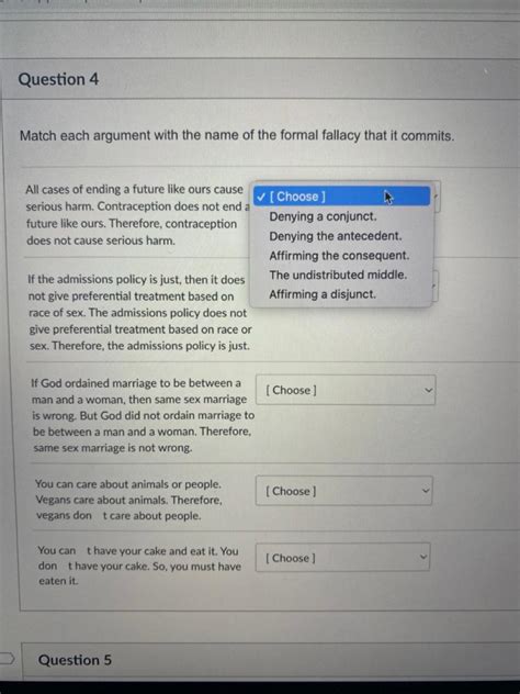 Match Each Argument With The Name Of The Formal