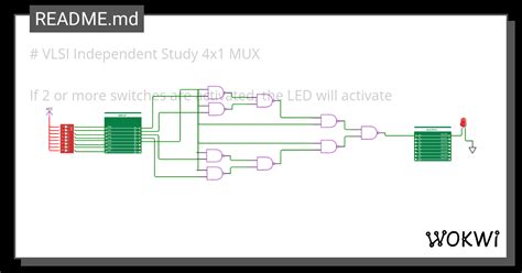4x1 MUX VLSI Independent Study Wokwi ESP32 STM32 Arduino Simulator