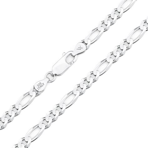 Figaro Chain 3mm Sterling Silver