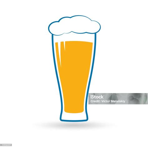 맥주 유리 파인트 아이콘 거품이있는 알코올 음료 벡터 일러스트레이션 맥주잔에 대한 스톡 벡터 아트 및 기타 이미지 맥주잔