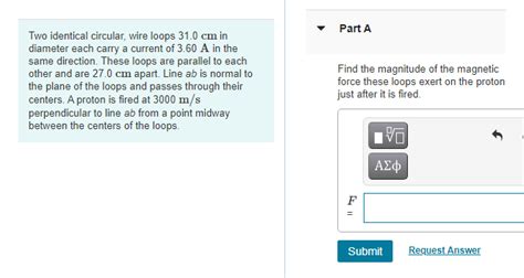 Solved Part A Two Identical Circular Wire Loops Cm In Chegg Com