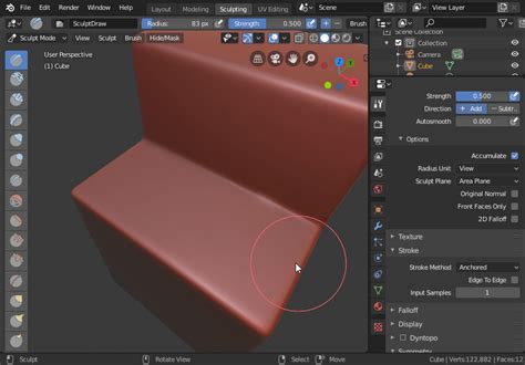 Sculpt Mode Original Normal Anchored Stroke Prevents Brush From Working Modeling Blender