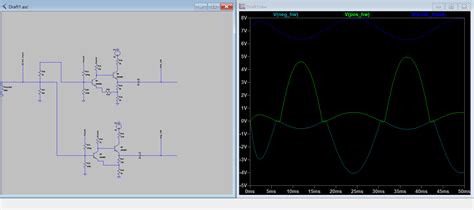 Difference Of Two Half Wave Signals For Bjt Rectifier Electrical