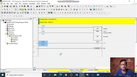 Intruksi Cnt Cx Programmer Omron Youtube