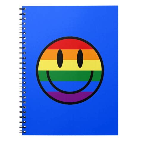 Rainbow Smiley Face Notebook Zazzle