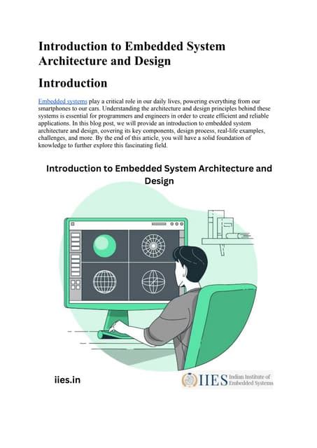 Introduction To Embedded System Architecture And Designdocxpdf