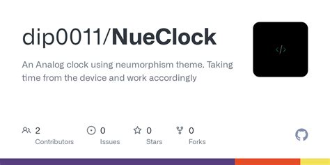 GitHub Dip0011 NueClock An Analog Clock Using Neumorphism Theme Taking Time From The Device