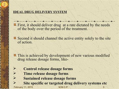 Sustained Release Dosage Form Ppt Chemistry Science