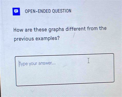 Solved Open Ended Question How Are These Graphs Different From The Previous Examples Type You