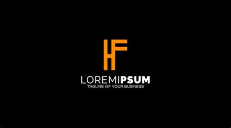 Hf, fh, h, f letras diseño de logotipo vector de monograma abstracto ...