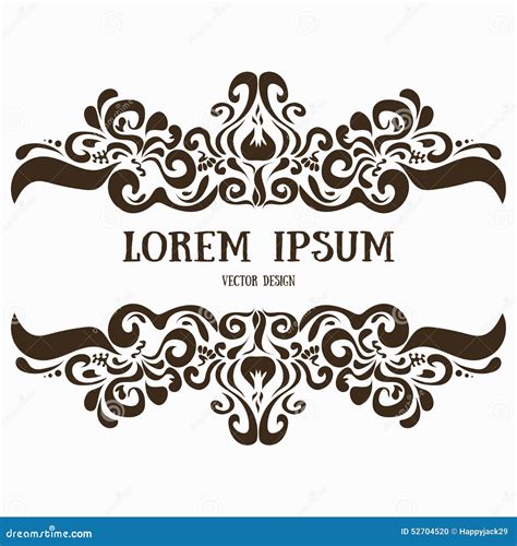 Ornamental Vector Pattern Frame Border Stock Vector Illustration Of Frame Label 52704520