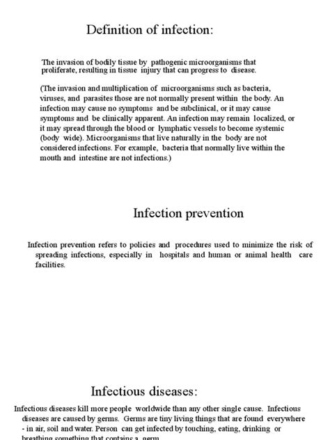 Definition Of Infection Download Free Pdf Infection Hygiene