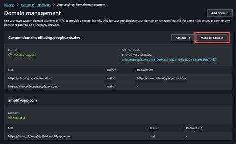 Bring Your Own Ssl Certificate To Aws Amplify Hosting Front End Web And Mobile