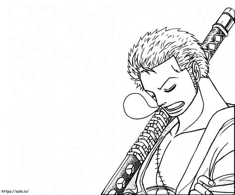 Zoro Sleeping Coloring Page