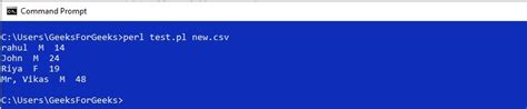 Perl Reading A Csv File Geeksforgeeks
