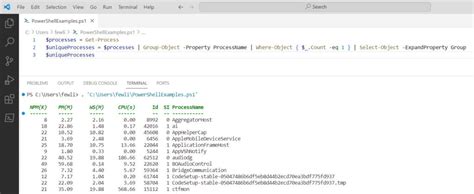 how to filter unique objects in powershell with where object