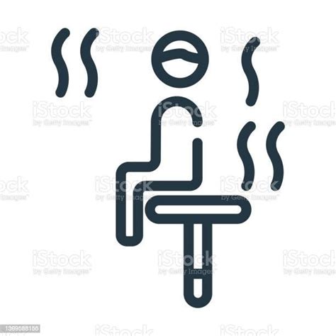 2스팀 목욕 얇은 라인 아이콘 사우나 사우나 개념 고립 된 윤곽 기호에서 간단한 선형 아이콘 웹 디자인 및 앱에 대한 벡터 그림 기호 요소입니다 0명에 대한 스톡 벡터 아트