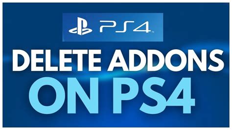 How To Delete Add Ons On PS4 YouTube