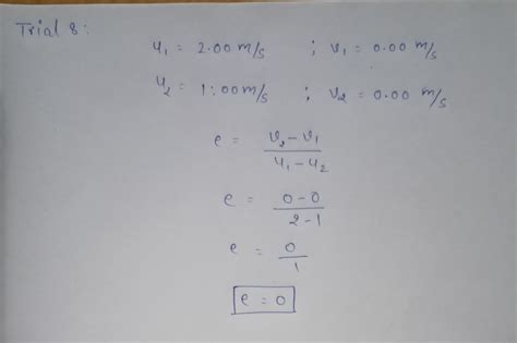 Solved Calculate The Coefficient Of Restitution For Each Collision