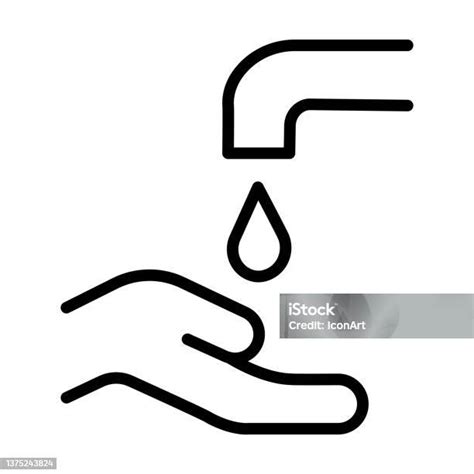 청소 컬렉션에서 손 씻는 아이콘 흰색 배경에 격리 된 얇은 선형 손 씻기 세척 깨끗한 윤곽 아이콘 라인 벡터 핸드 워시 사인 웹 및 모바일 기호 0명에 대한 스톡 벡터 아트