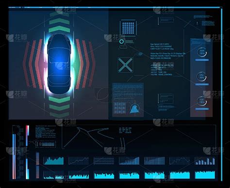 未来的用户界面。住房和城市发展部ui。抽象虚拟图形触摸用户界面。汽车信息。车素材 花瓣网