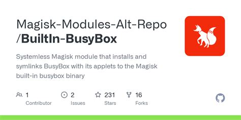 Releases · Magisk Modules Alt Repobuiltin Busybox · Github