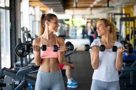 Woman Working Out At Gym
