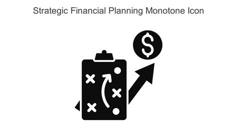 Strategic Financial Planning Monotone Icon In Powerpoint Pptx Png And Editable Eps Format Ppt
