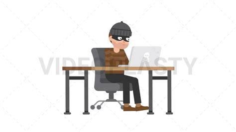 Criminal Hacker Royalty Free Stock Animation Videoplasty