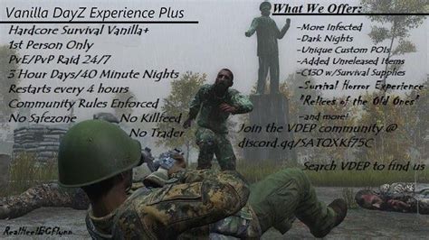 Vanilla Dayz Experience Plus Us Xbox Chernarus Hardcore Survival Vanilla Pve Pvp Dark Nights