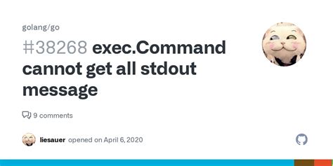 Execcommand Cannot Get All Stdout Message · Issue 38268 · Golanggo · Github