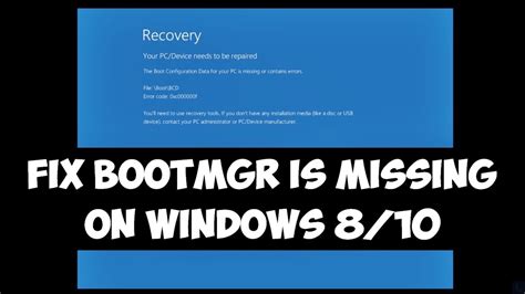 How To Fix Bootmgr Is Missing In Windows Citizenside