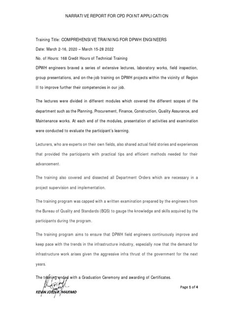 Prc Narrative Report Pdf