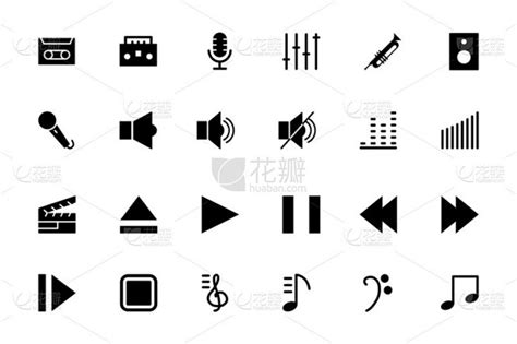 音乐矢量固体图标 1