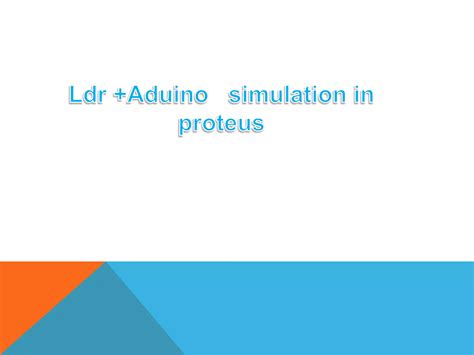 Photoresistor Or Photocell With Ardunio Pptx Pptx