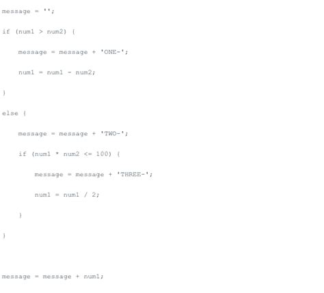 solved message if numl num2 { message message