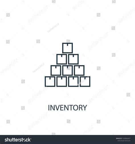 Inventory Concept Line Icon Simple Element Vetor Stock Livre De Direitos 1220563027