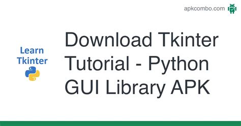 Tkinter Tutorial Python Gui Library Apk Android App Free Download