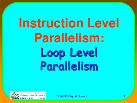 Ppt Instruction Level Parallelism Loop Level Parallelism Powerpoint
