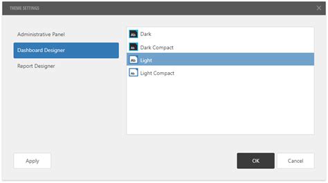 Theme Settings Report And Dashboard Server Devexpress Documentation