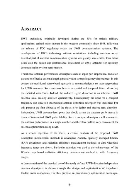 uwb antenna design for communication system performance optimization