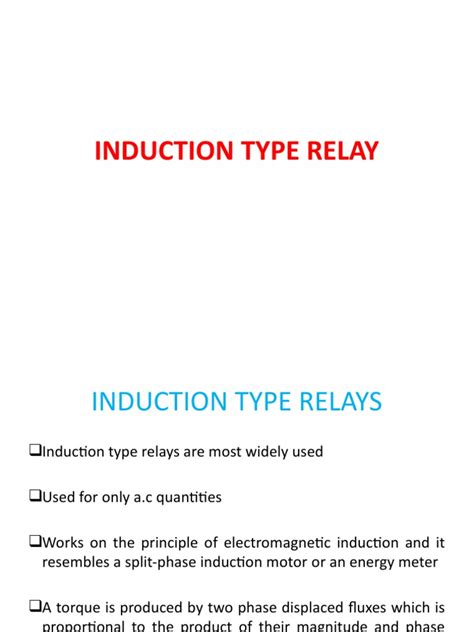 Induction Type Relay Pdf Electromagnetic Induction Relay
