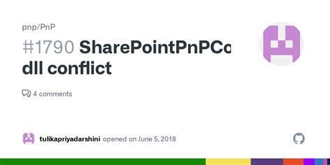 Sharepointpnpcoreonline Dll Conflict · Issue 1790 · Pnppnp · Github