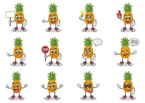 Cute Pineapple Expression Images Free Download On Freepik