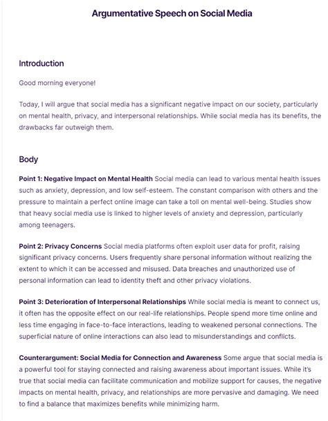 15 Argumentative Speeches Examples To Download