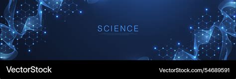 Molecular Abstract Structure And Genetic Vector Image