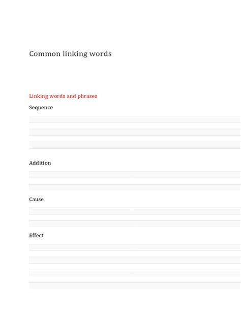 Common Linking Words Pdf