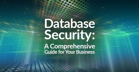 database security a comprehensive guide for your business
